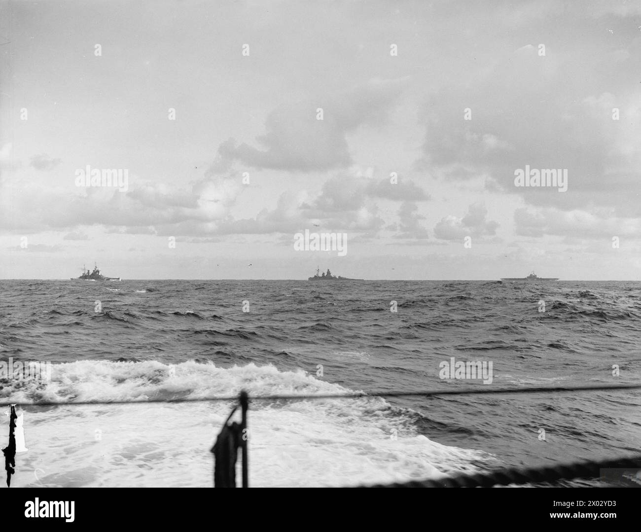 Tribal-class destroyer HMS Eskimo operates with the Home Fleet at sea ...