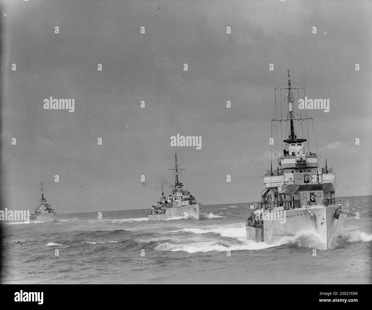 DESTROYER MANOEUVRES AT SCAPA FLOW, IN PREPARATION FOR THE SECOND FRONT ...