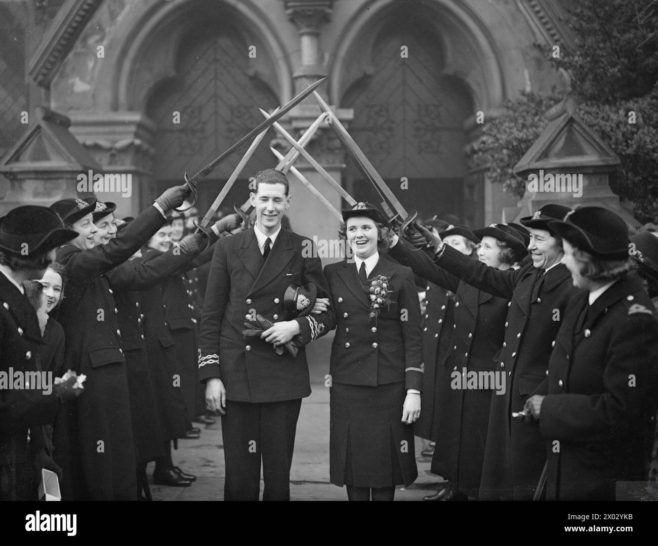 Third Officer Joan Ruoff of the WRNS marries Lieutenant D. Campbell RNR ...