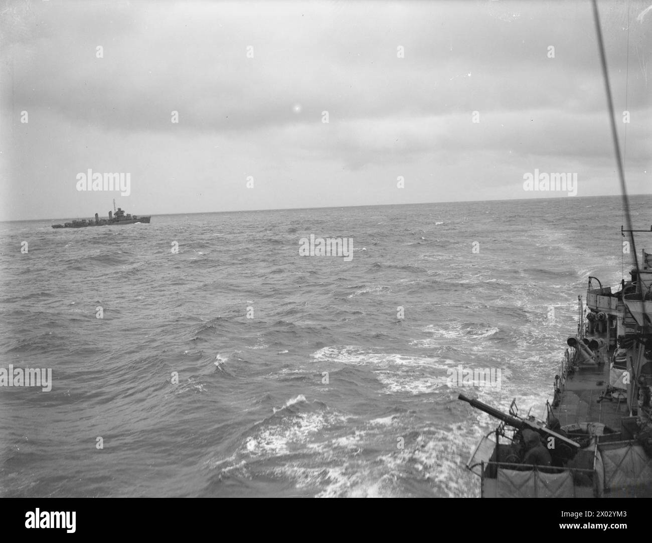 On board the destroyer HMS Vanoc, Royal Navy, from 28 November to 10 ...