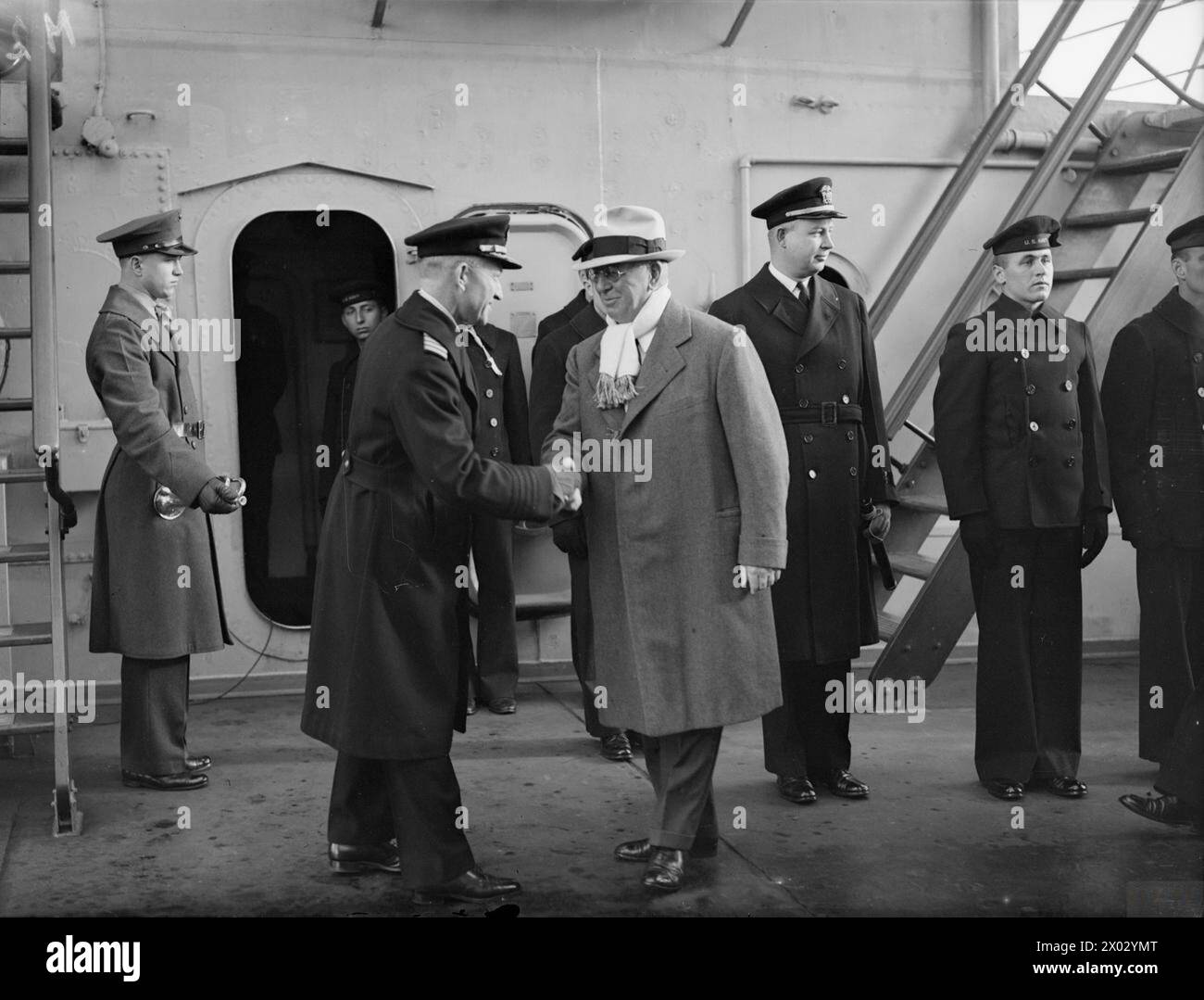 In September 1943 at Scapa Flow, Colonel Frank Knox, US Secretary of ...