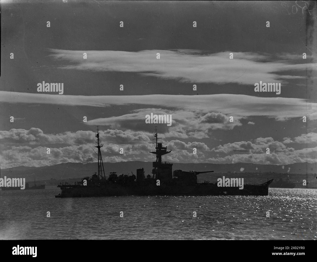 HMS Roberts, a British monitor, is at Bone Harbour on 30 November 1942 ...