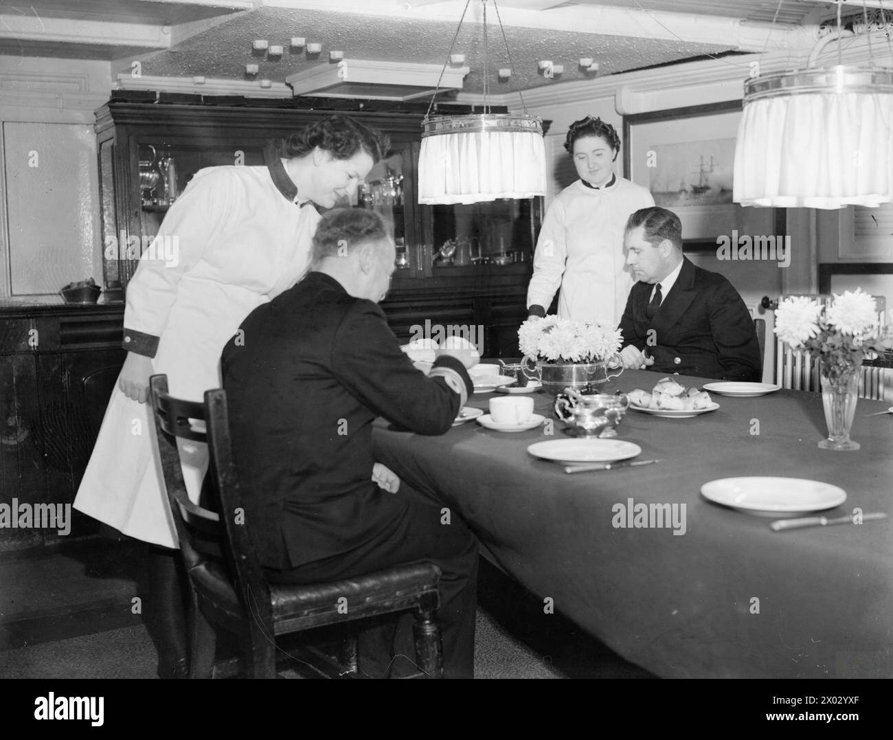 WRNS AT WORK. 1940, ON BOARD THE TRAINING SHIP HMS DEFIANCE, DEVONPORT ...