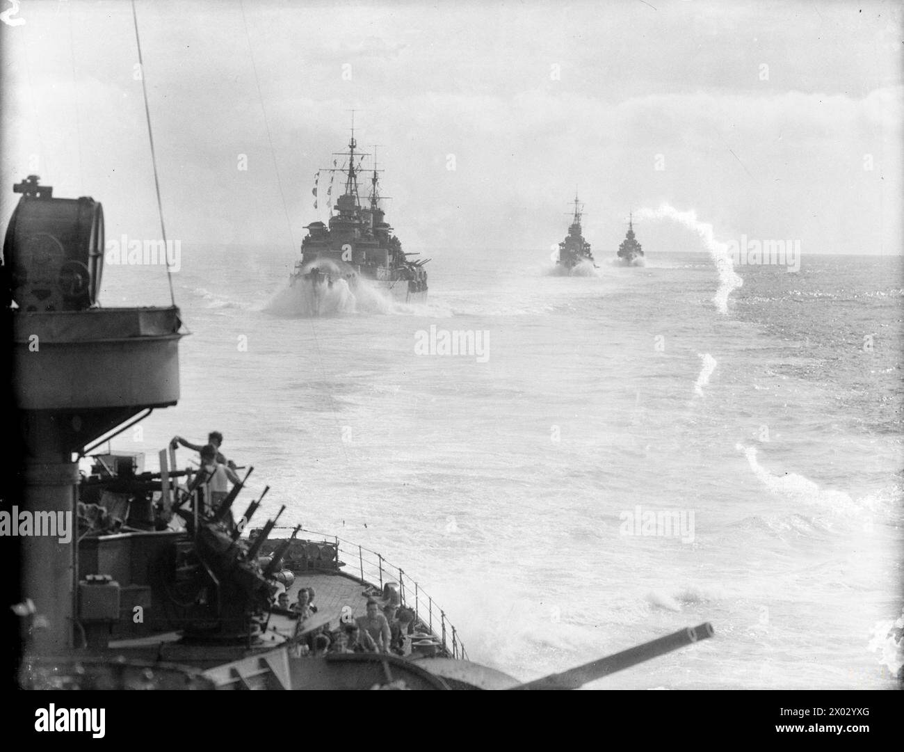 BRITISH NAVAL ESCORT AND CONVOY IN MEDITERRANEAN, SEPTEMBER 1941, ON ...