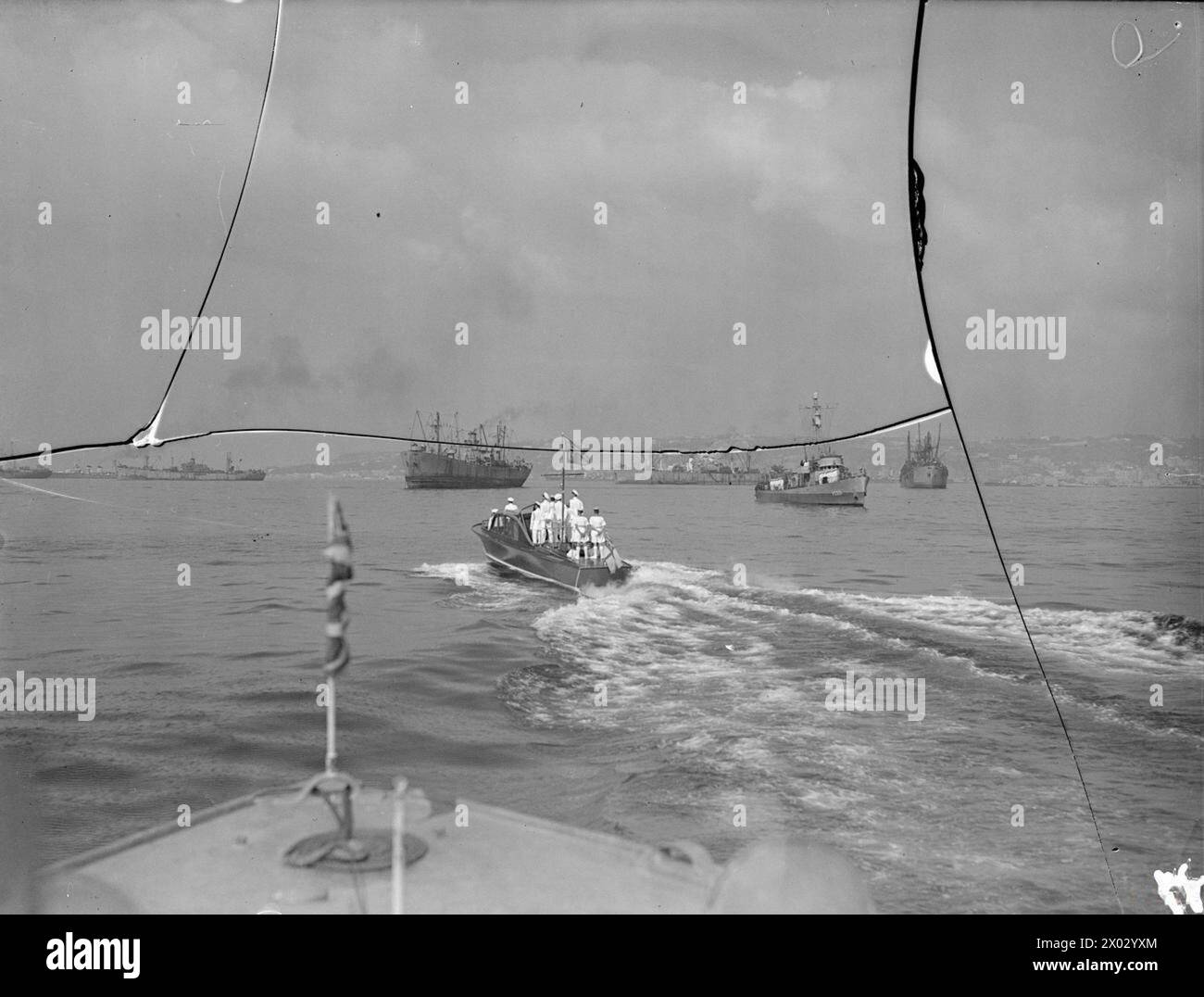 THE KING WITH THE NAVY IN NAPLES. 24 JULY 1944, THE VISIT OF KING ...