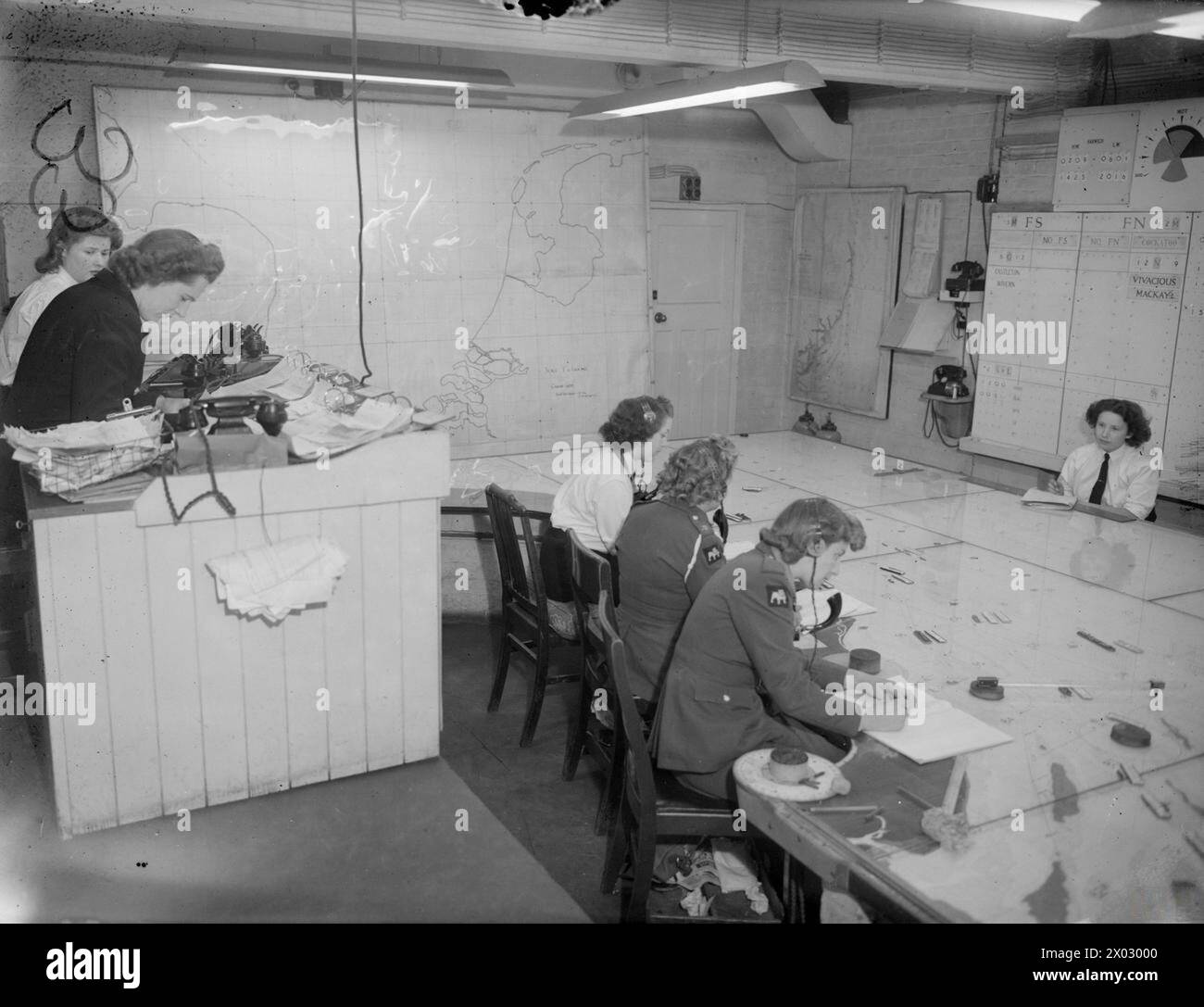PLOTTING AT HARWICH. MAY 1945, IN THE PLOTTING ROOM, HAMILTON HOUSE ...