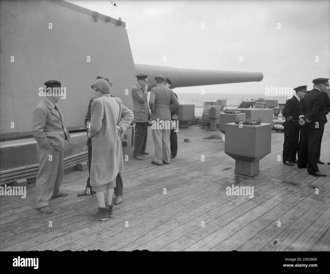 ON BOARD HMS KING GEORGE V WHEN SHE TOOK LORD AND LADY HALIFAX TO ...