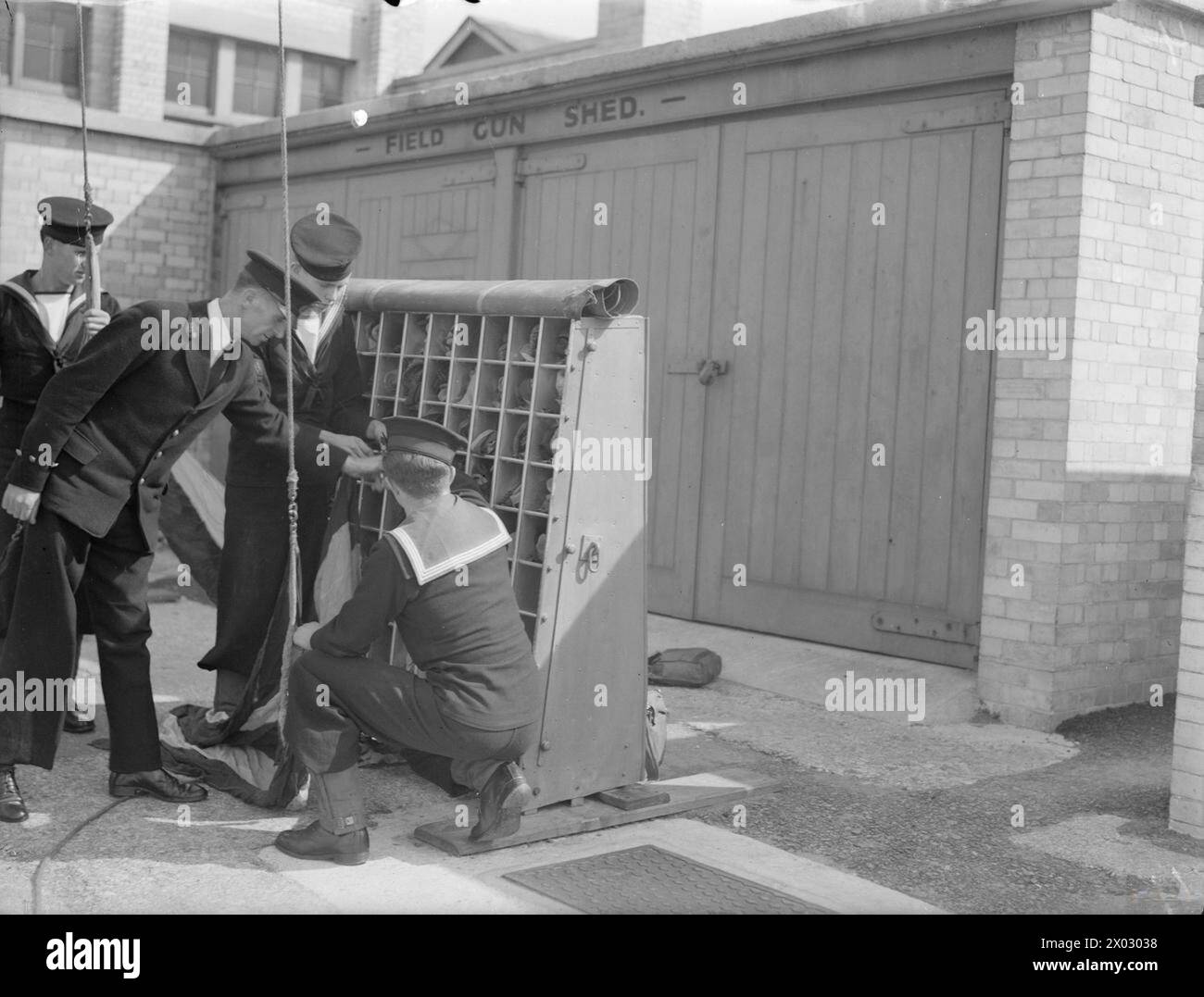 NAVAL TRAINEE SIGNALMEN UNDER INSTRUCTION, AT HMS IMPREGNABLE ...