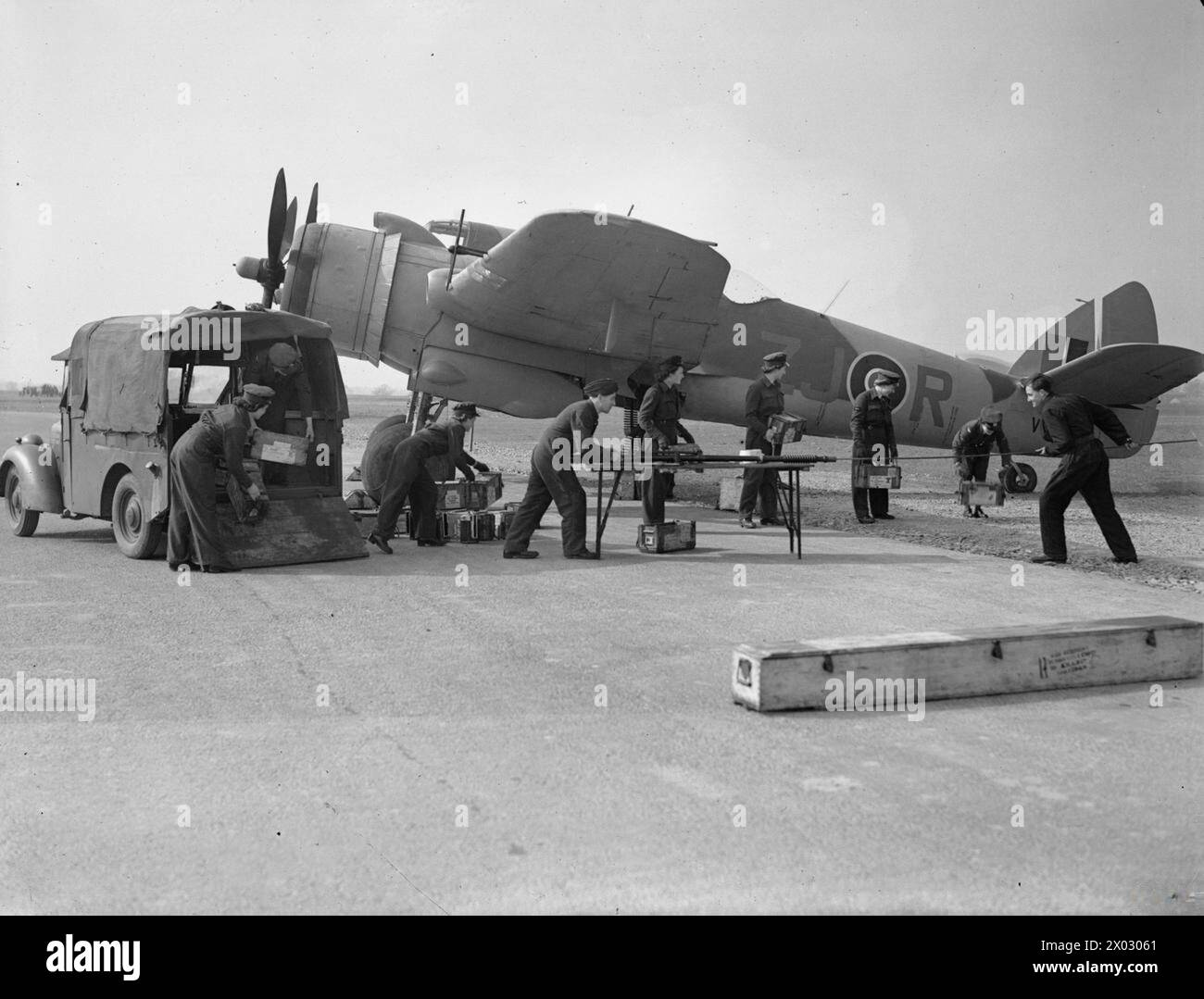 Between 1939 and 1945, RAF armourers cleaned Hispano cannon barrels ...