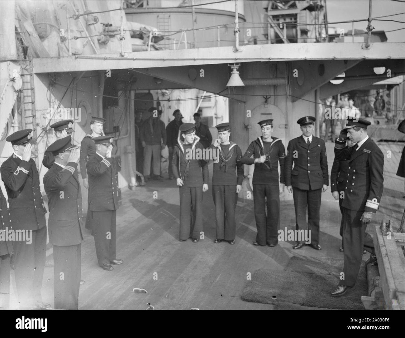HRH THE DUKE OF KENT DURING HIS VISIT TO DEVONPORT. 1941. - HRH being ...