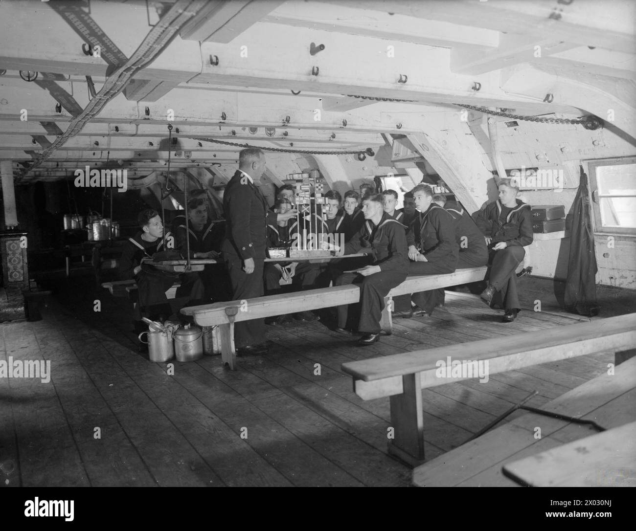 WITH THE IMPLACABLE. 6 OCTOBER 1944, PORTSMOUTH, ON BOARD THE 150 YEAR ...