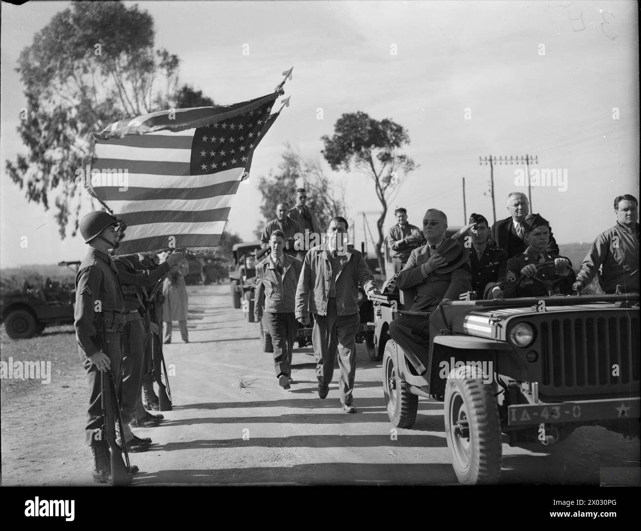 President roosevelt reviewing american hi-res stock photography and ...