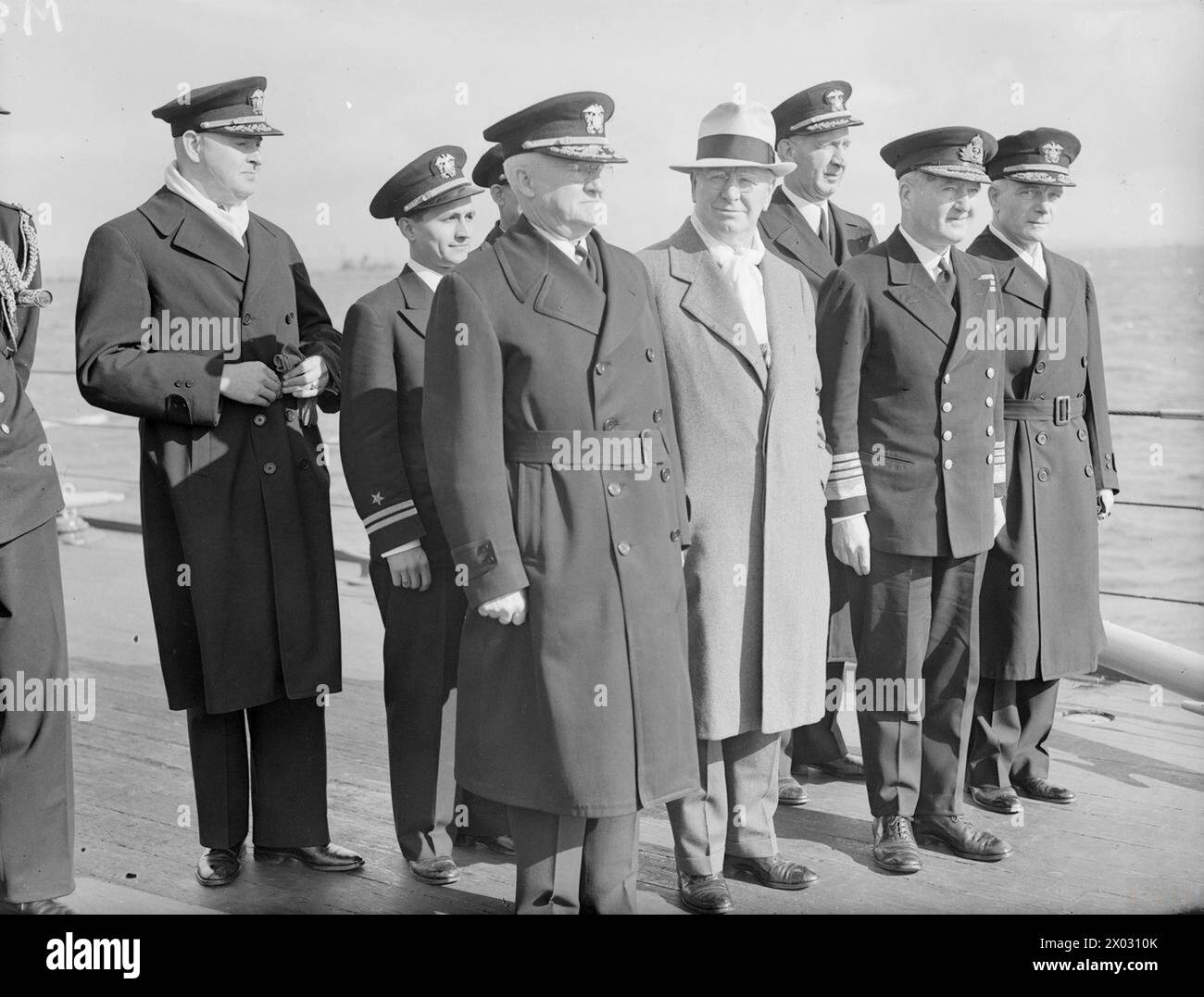COLONEL KNOX'S VISIT. SEPTEMBER 1943, SCAPA FLOW. COLONEL FRANK KNOX ...