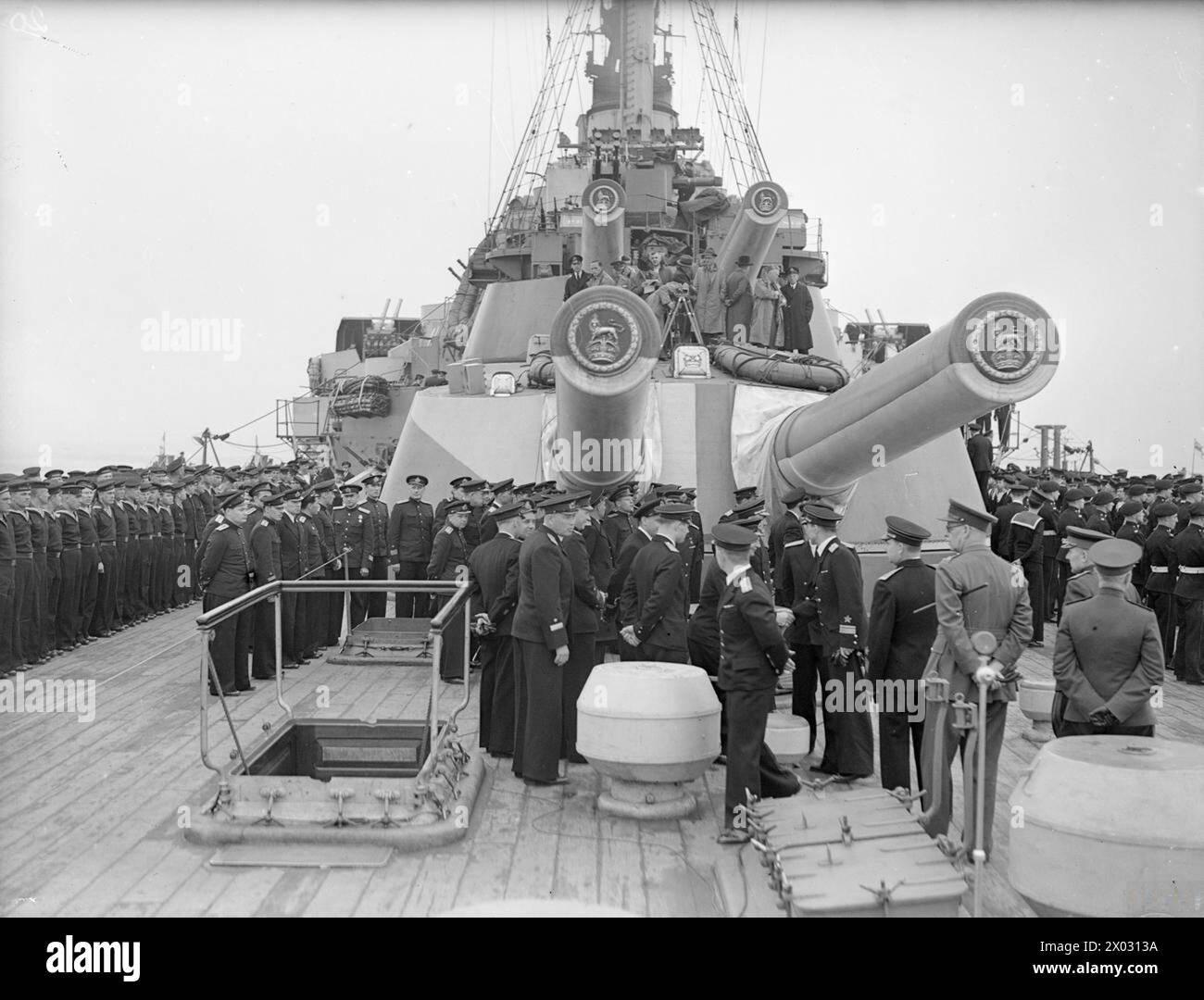 Between 29 and 31 May 1944 at Rosyth, HMS Royal Sovereign, four British ...