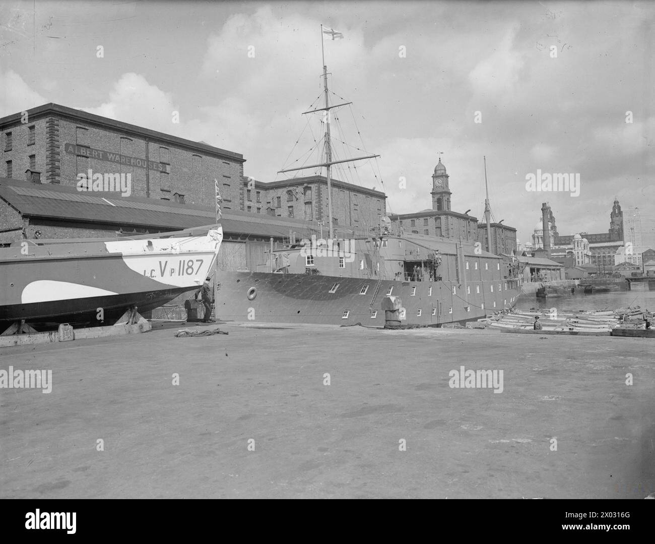 HMS EAGLET, FLAGSHIP OF FOIC, LIVERPOOL. 31 MAY AND 1 JUNE 1945 ...