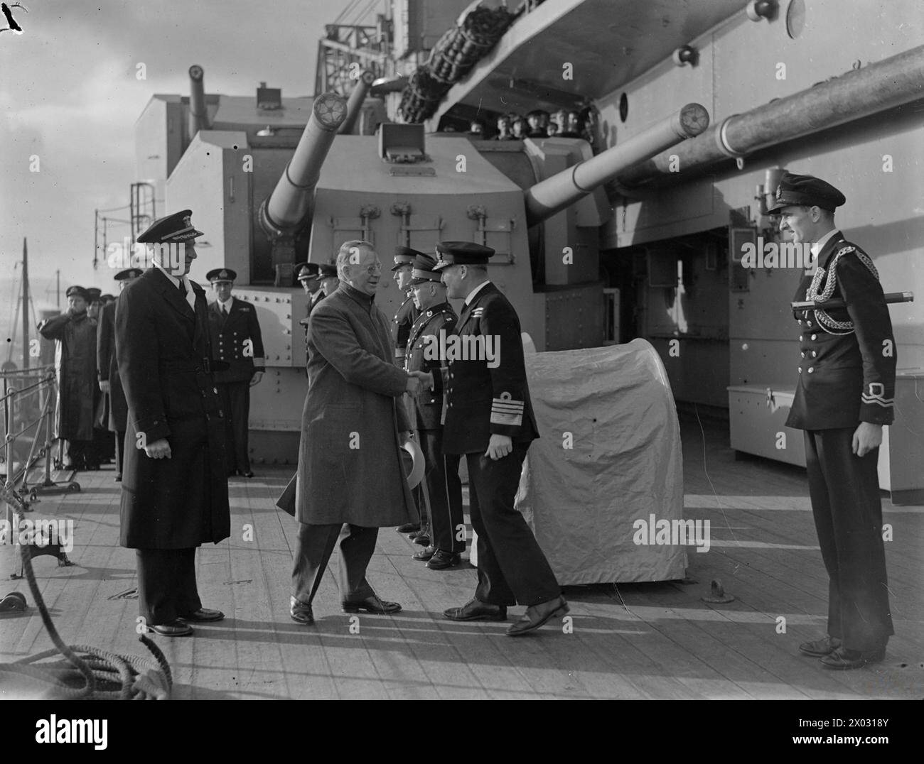 COLONEL KNOX'S VISIT, SEPTEMBER 1943, SCAPA FLOW. COLONEL FRANK KNOX ...