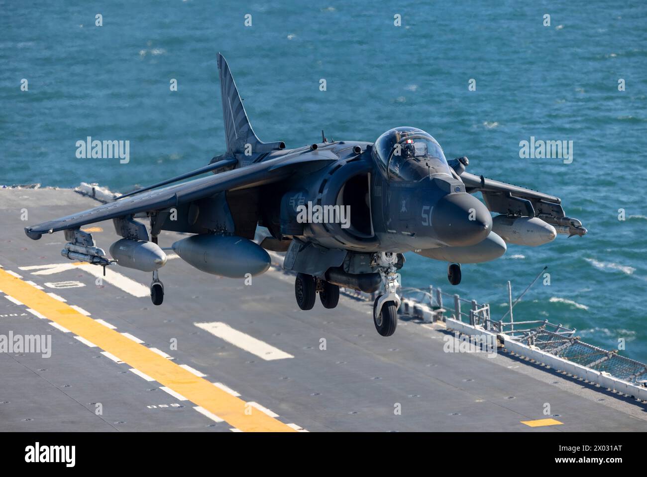A U.S. Marine Corps AV-8B Harrier with Marine Medium Tiltrotor Squadron ...