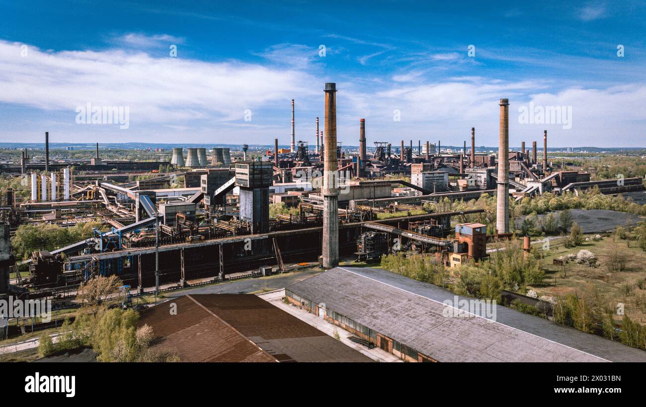 Pictured aerial view of the Liberty Ostrava a.s. production plant in ...