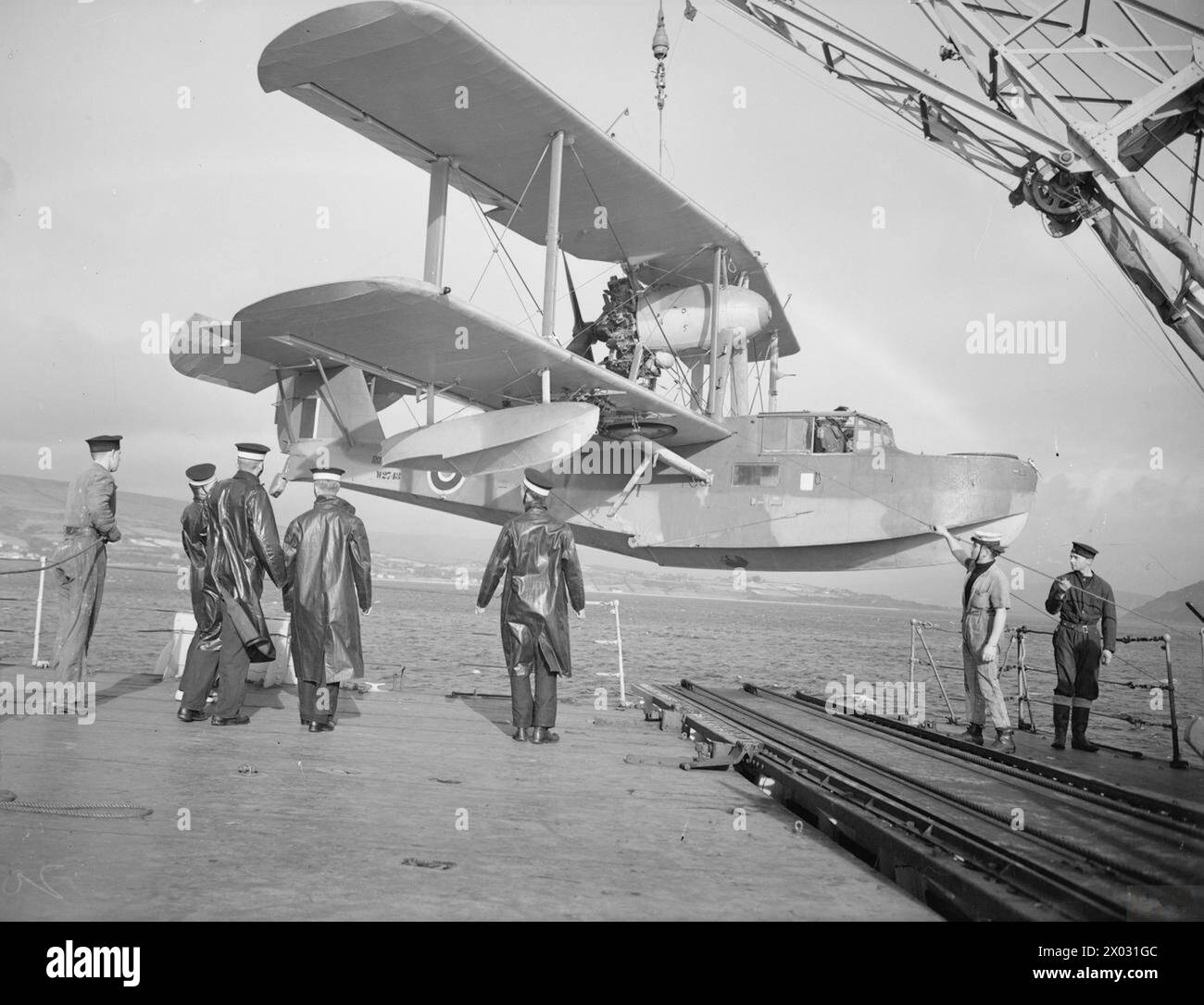 CATAPULT TRAINING FOR FLEET AIR ARM PILOTS. HMS PEGASUS, ORIGINALLY ...