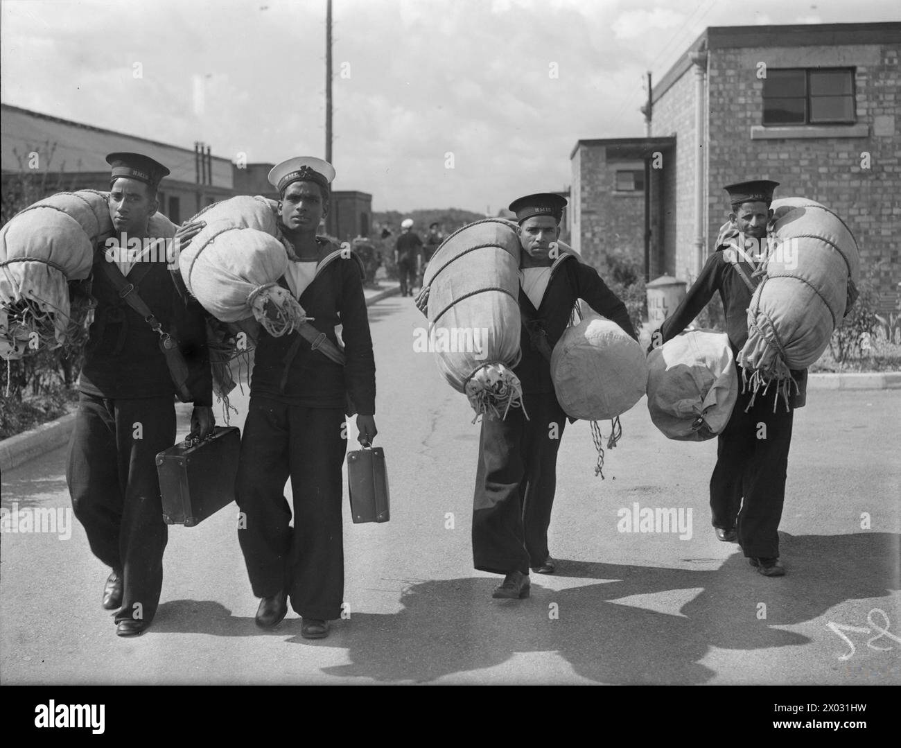 MEN OF THE ROYAL INDIAN NAVY, AT STAMSHAW TRAINING CAMP, PORTSMOUTH. 8 ...