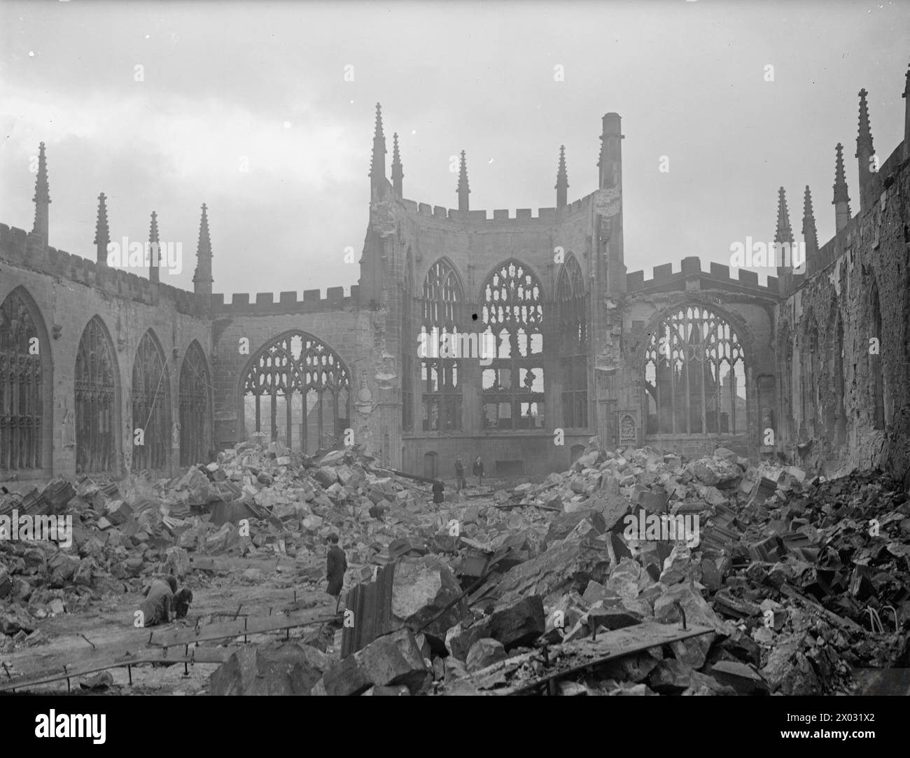 AIR RAID DAMAGE IN THE UNITED KINGDOM 1939-1945 - The ruins of Coventry ...