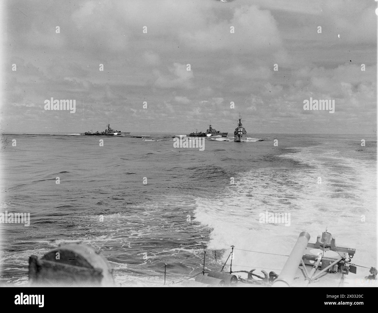 BRITAIN'S EAST INDIES FLEET IN ACTION OFF SUMATRA. APRIL 1945, ON BOARD ...