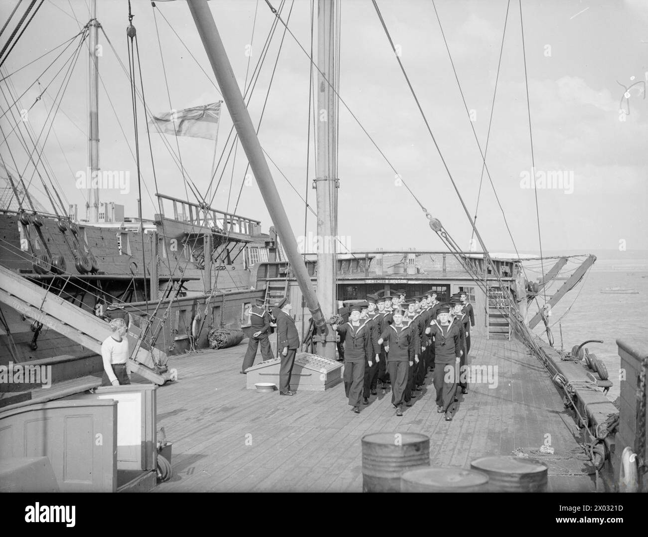 Naval trainees of the University Naval Division conducted squad drills ...