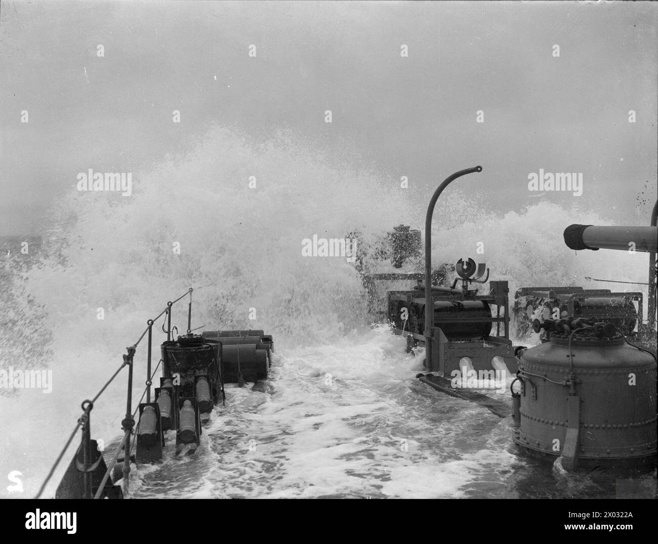 A BRITISH DESTROYER GOES THROUGH HER PACES. 17 FEBRUARY 1943, ON BOARD ...