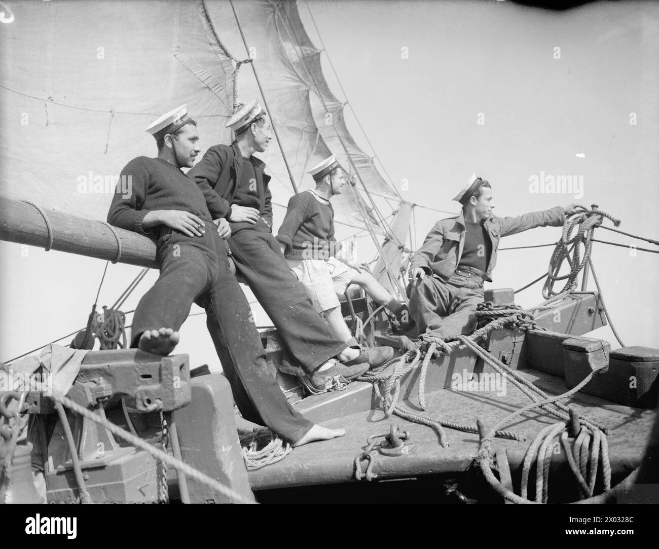 GREEK SAILING SHIP MINESWEEPERS. 10 APRIL 1943, FAMAGUSTA, CYPRUS ...