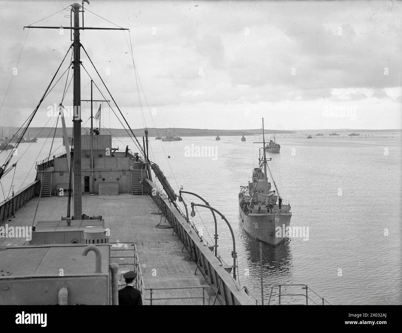 HMS Exmouth served as a depot ship for minesweeper and submarine crews ...