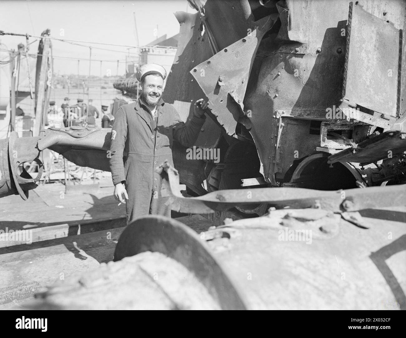 Black and white - When a shell from an enemy cruiser hit the torpedo ...