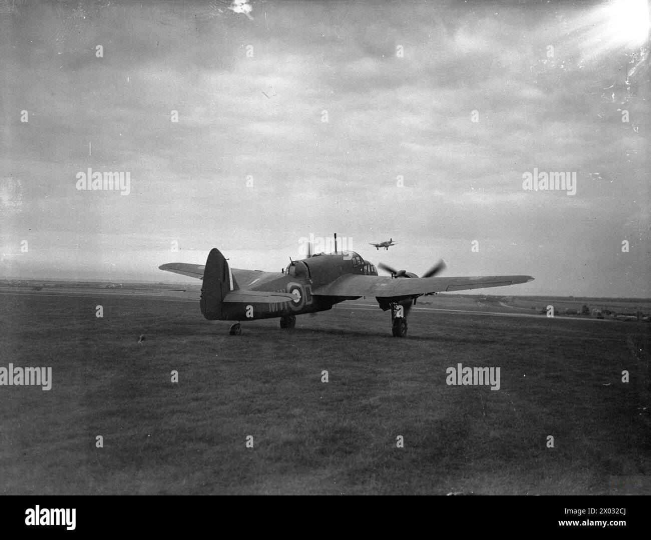A Bristol Beaufort Mark I of No. 217 Squadron RAF taxied to the runway ...