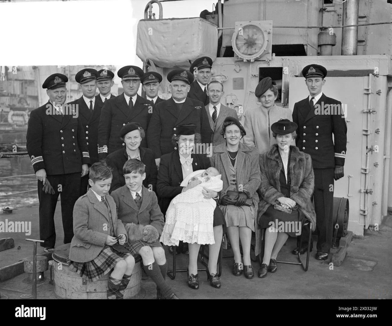 BRITISH ARMY MAJOR'S SON CHRISTENED ON BOARD DESTROYER. 26 NOVEMBER ...