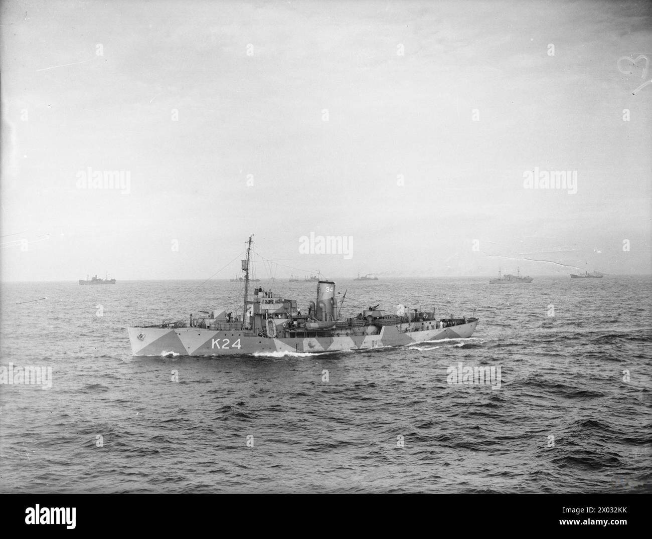 ON BOARD THE SLOOP HMS FOWEY ON CONVOY. SEPTEMBER 1941. - The corvette ...