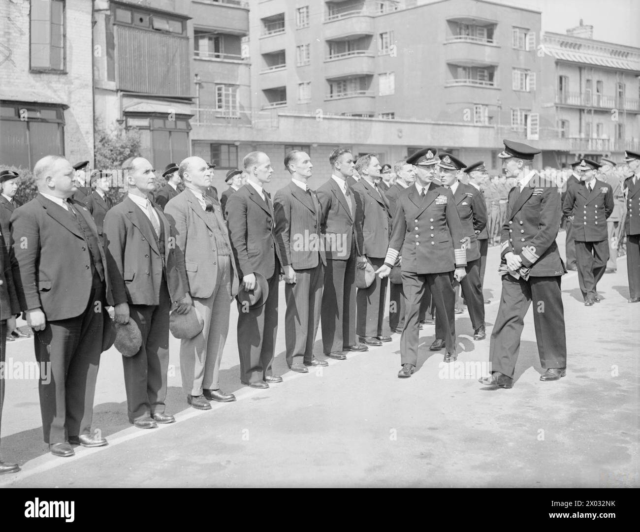 THE KING WITH THE INVASION FLEET. 24 MAY 1944, HMS VECTIS, COWES, ISLE ...