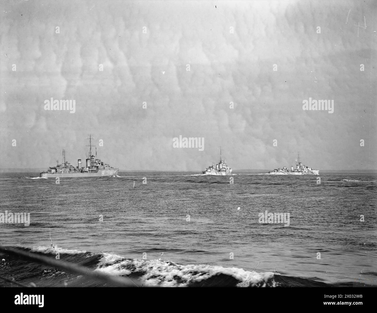 Tribal-class destroyers, HMS Ashanti, HMS Matabele, and HMS Punjabi ...