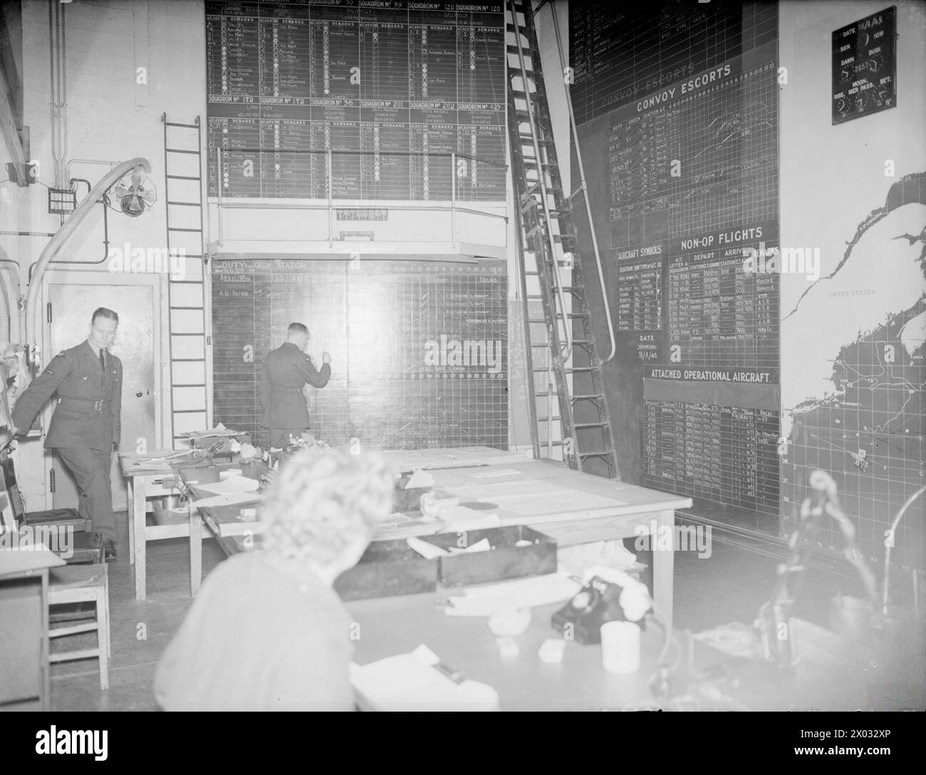 WESTERN APPROACHES OPERATIONS ROOM. 17 AND 18 APRIL 1945, DERBY HOUSE ...