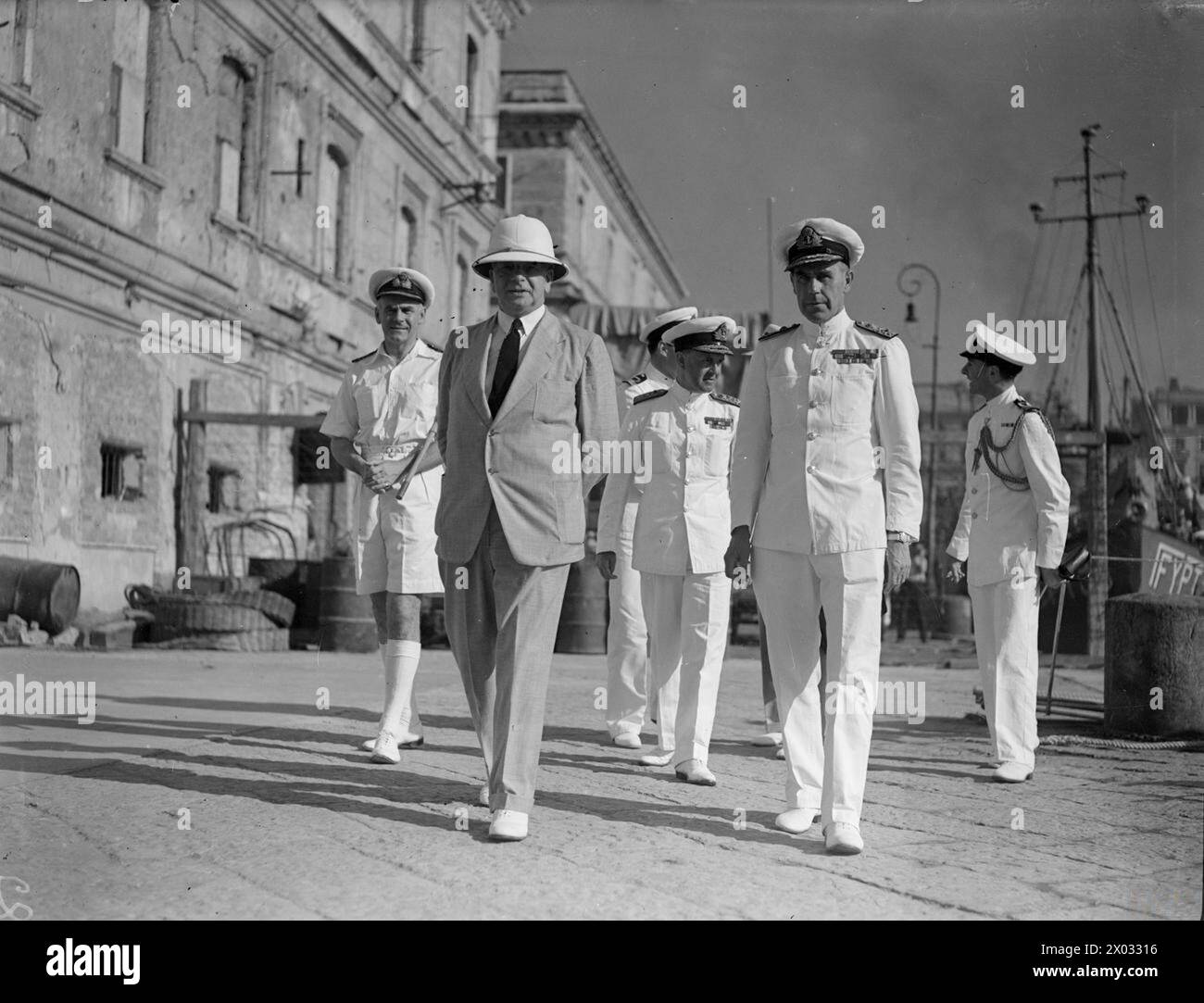 THE FIRST LORD OF THE ADMIRALTY AT NAPLES. 12 SEPTEMBER 1944, NAPLES ...