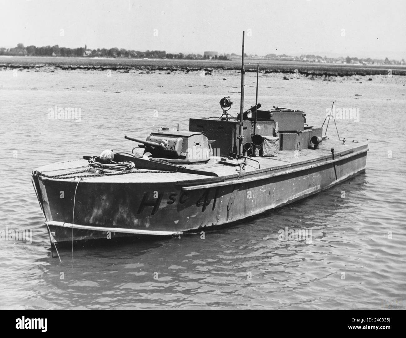 Photographs show heavy support craft (HSC) at HMS Northney, a Royal ...