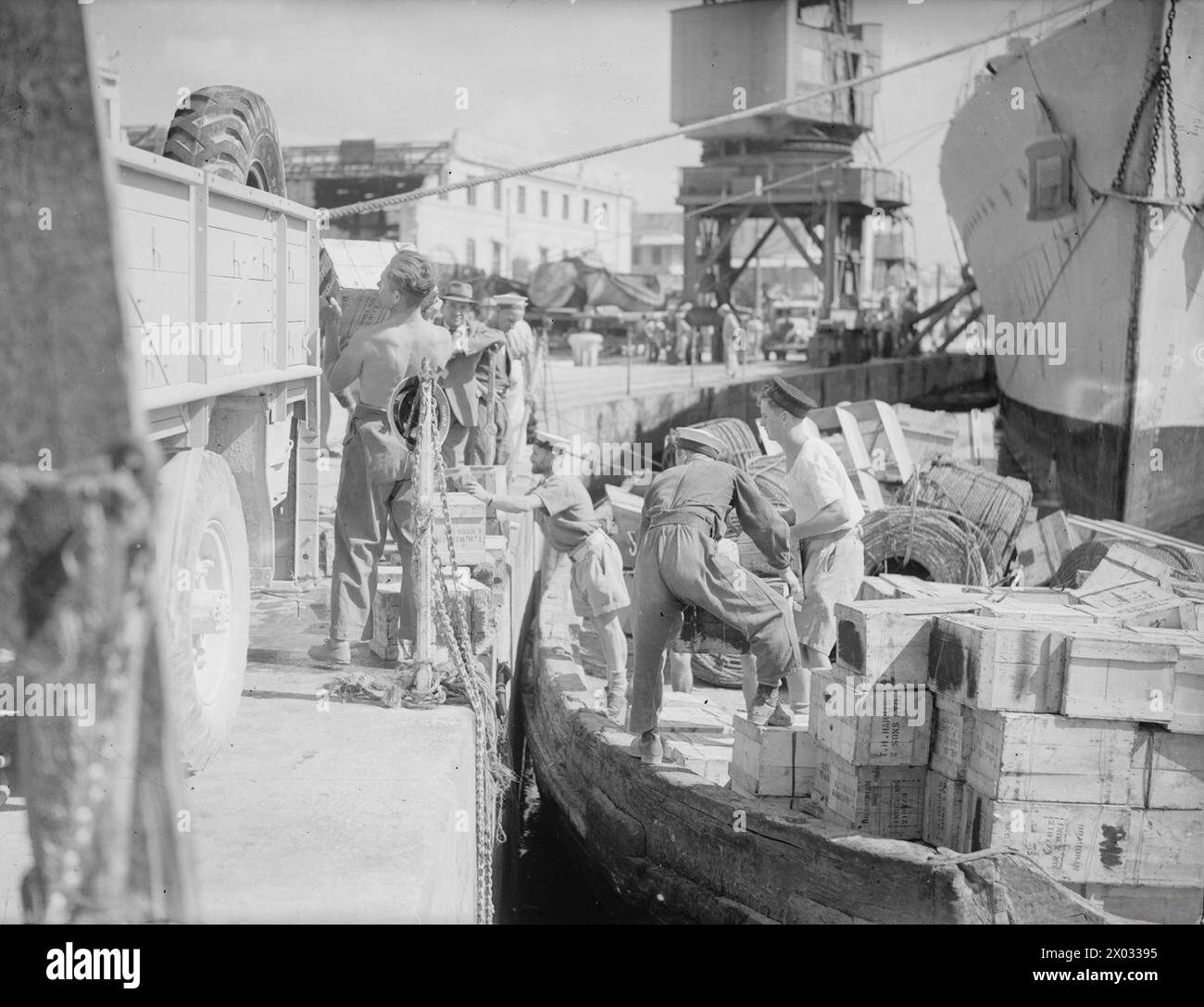 HMS WELSHMAN AT MALTA. 16 JUNE 1942. - Naval ratings of the WELSHMAN ...