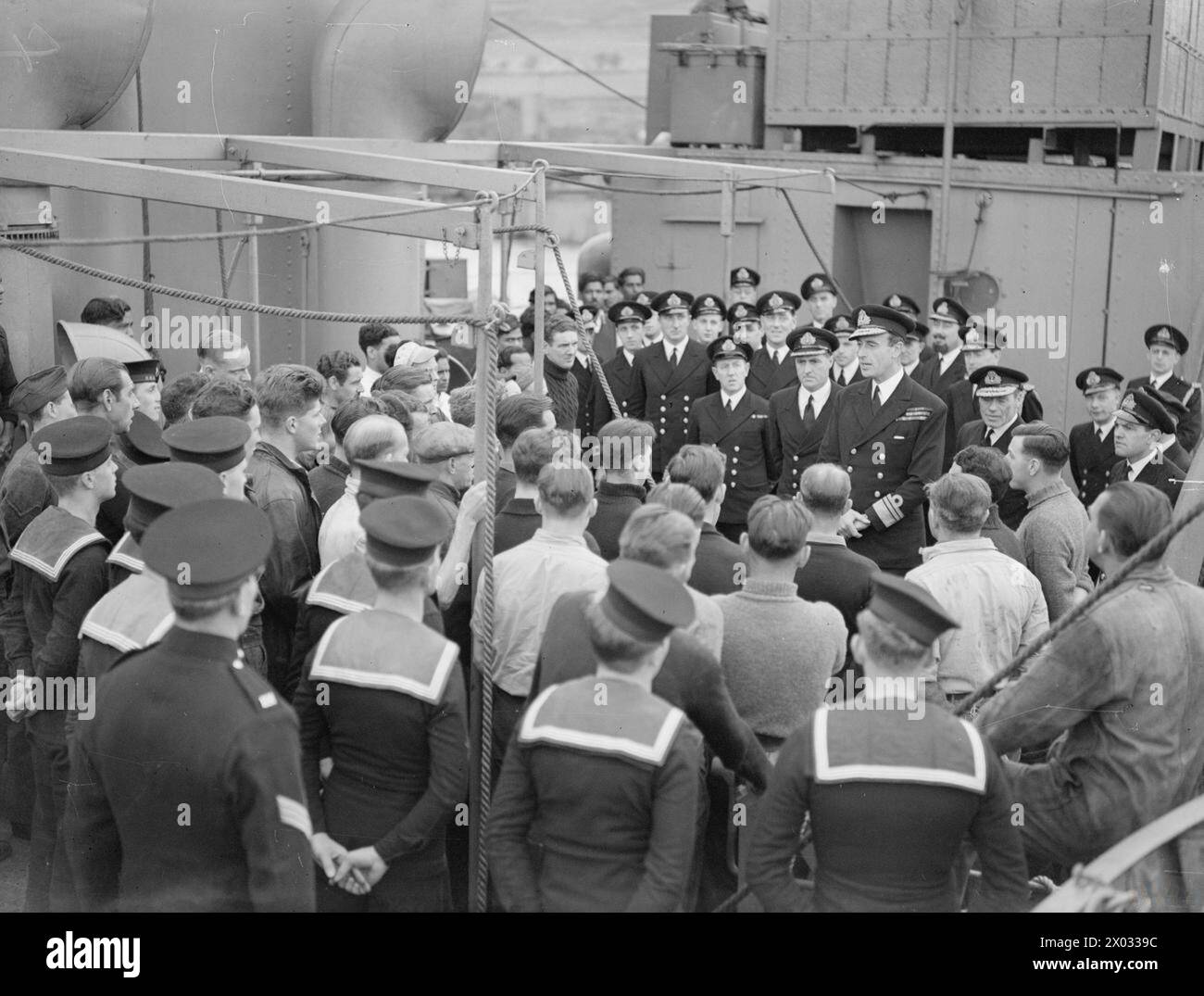 On 14 June 1943 in Greenock, Lord Louis Mountbatten, Chief of Combined ...