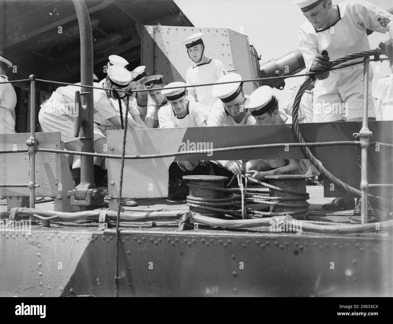 ON BOARD THE DESTROYER HMS HERO AS SHE WENT FROM ALEXANDRIA TO HAIFA ...