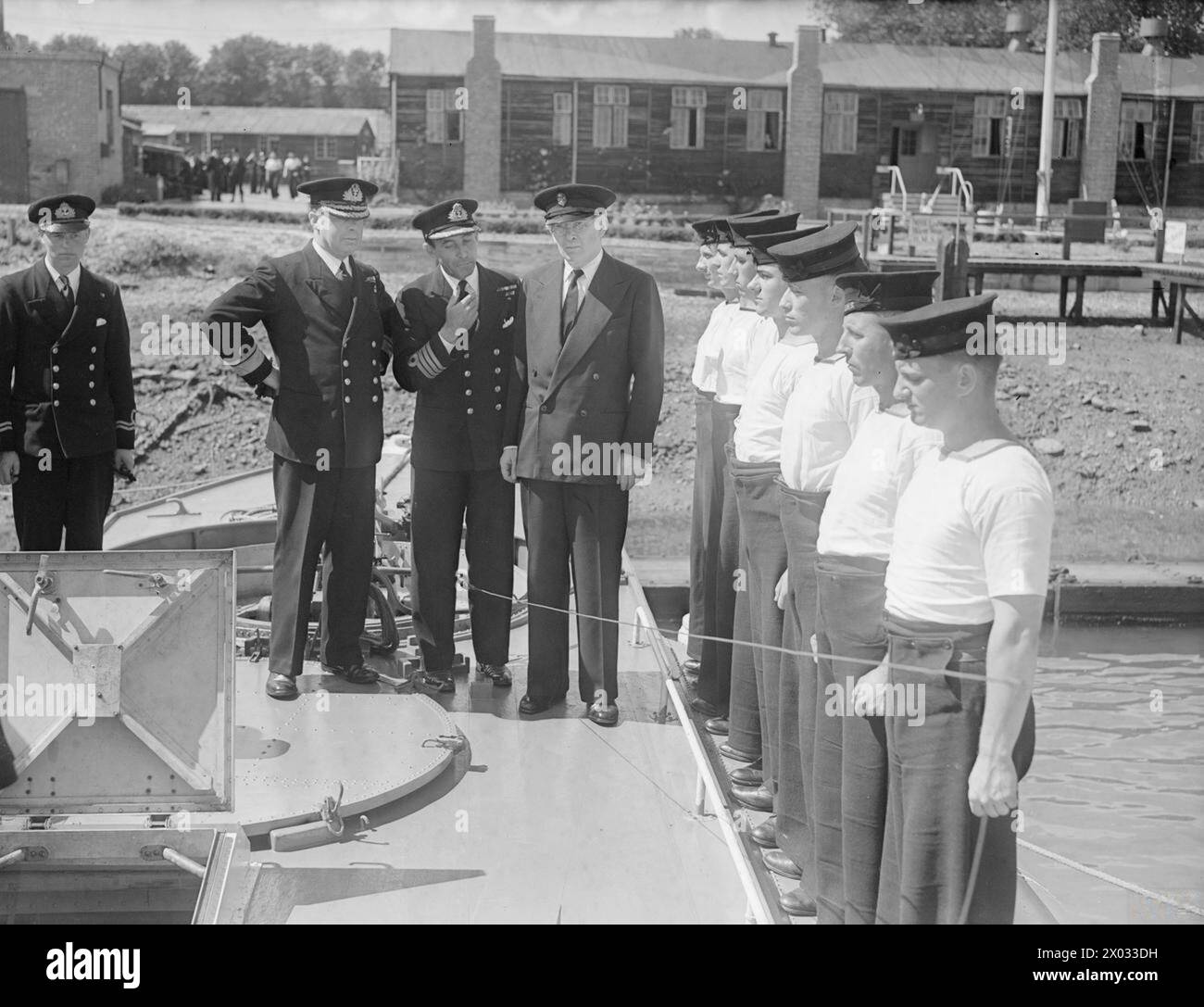 THE FIRST LORD'S TOUR. 13 JULY 1945, PORTSMOUTH, THE RT HON MR BRENDAN ...