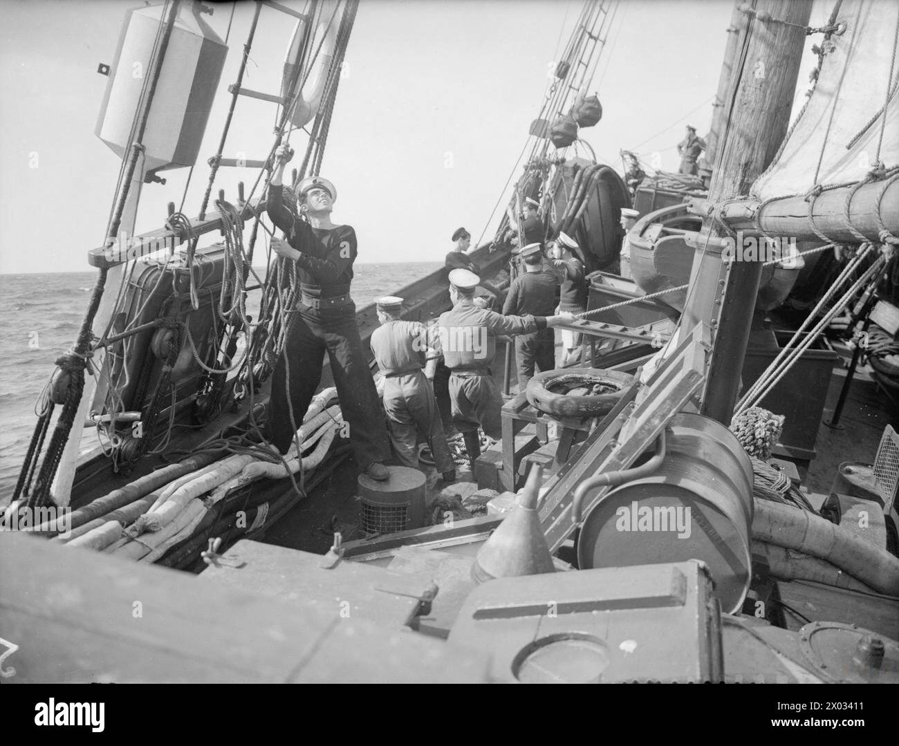 GREEK SAILING SHIP MINESWEEPERS. 10 APRIL 1943, FAMAGUSTA, CYPRUS ...