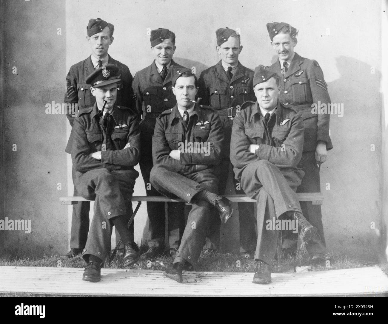 Flight-Lieutenant T M Bulloch of No. 120 Squadron RAF is pictured with ...