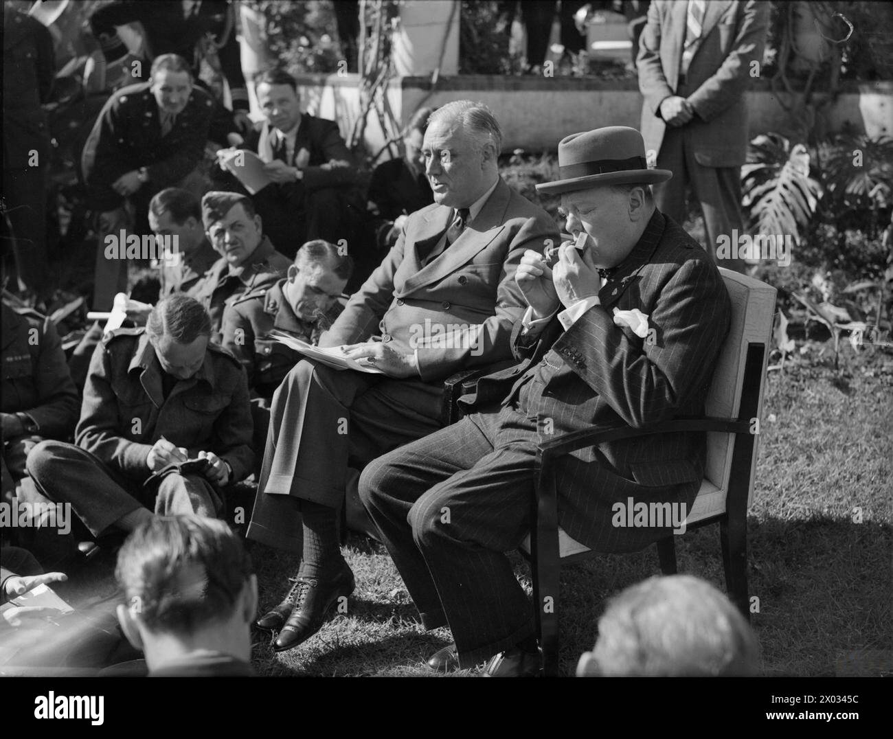 President Roosevelt and Prime Minister Churchill meet near Casablanca ...