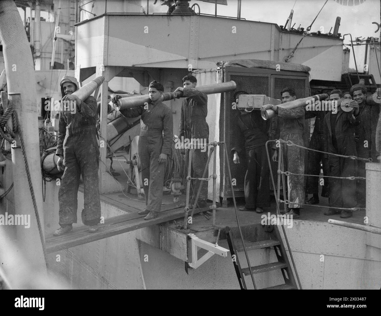ON BOARD THE INDIAN SLOOP KRISTNA. 21 OCTOBER 1943, LONDONDERRY ...
