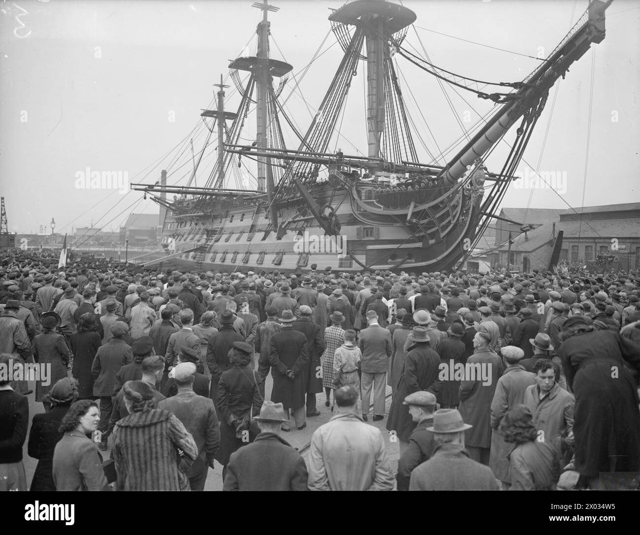 ARCHBISHOP OF CANTERBURY VISITS HMS "VICTORY". 5 MAY 1943, PORTSMOUTH ...