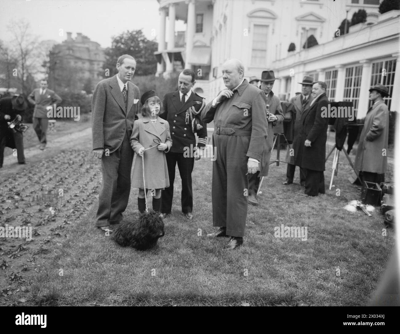 On 3 January 1942, Winston Churchill, wearing his air-raid siren suit ...