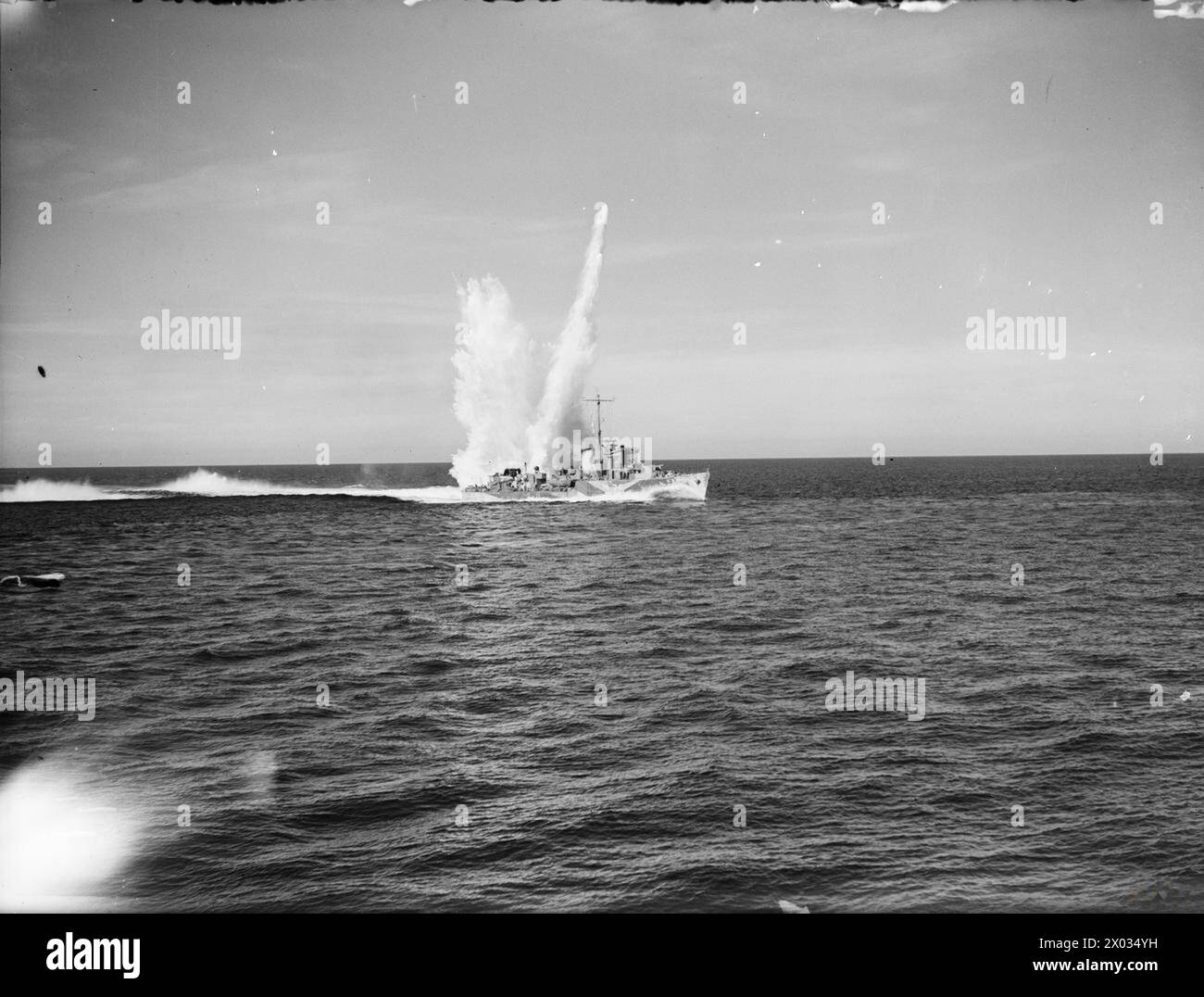 DEPTH CHARGE EXERCISES. 20 JANUARY 1943, ON BOARD THE DESTROYER HMS ...